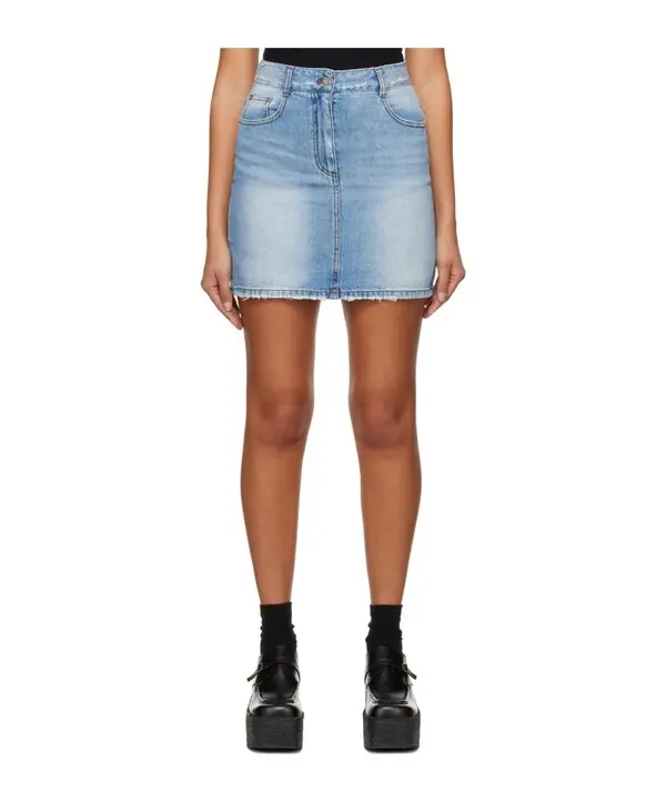 JUUN.J Distressed Denim Mini Skirt