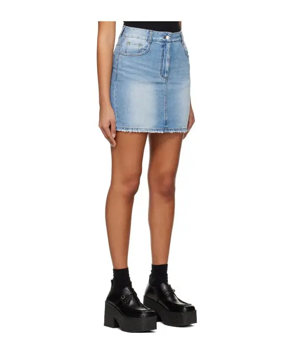 JUUN.J Distressed Denim Mini Skirt