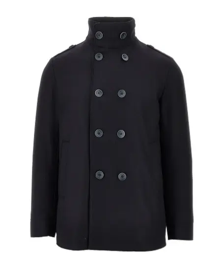 Herno Double-breasted Coat - Black