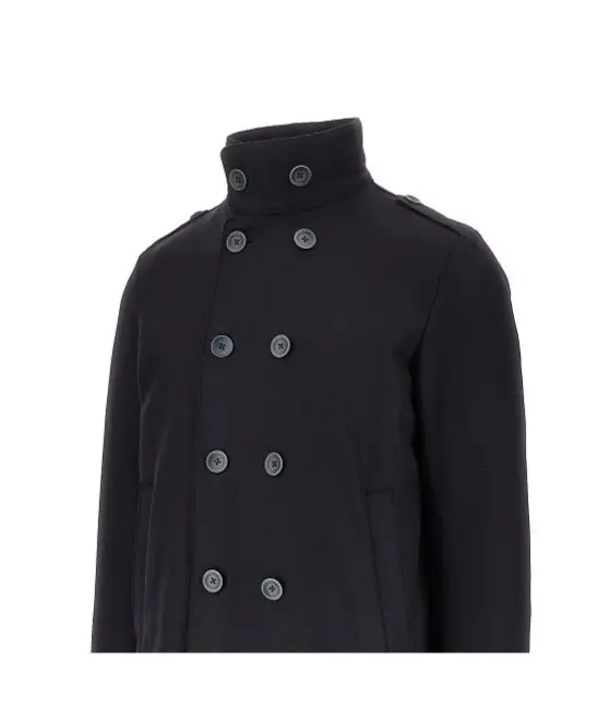 Herno Double-breasted Coat - Black