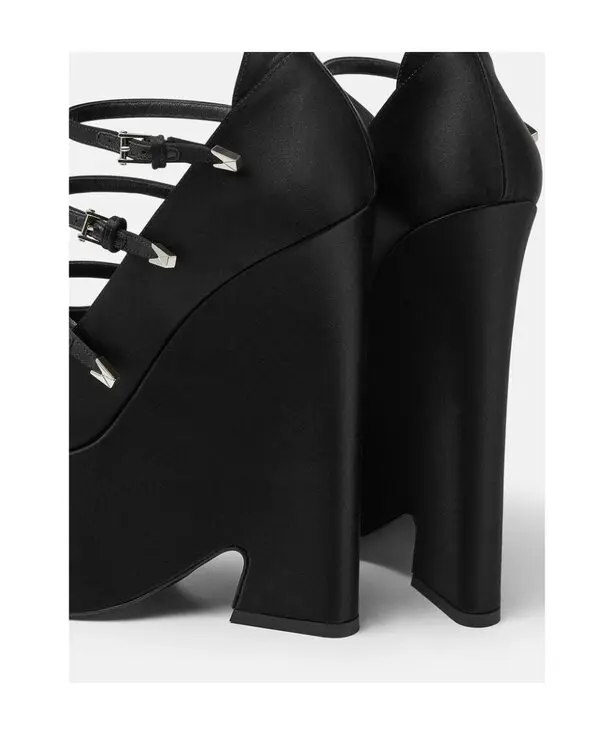 Versace Tempest Strappy Platform Pointed Toe Pumps