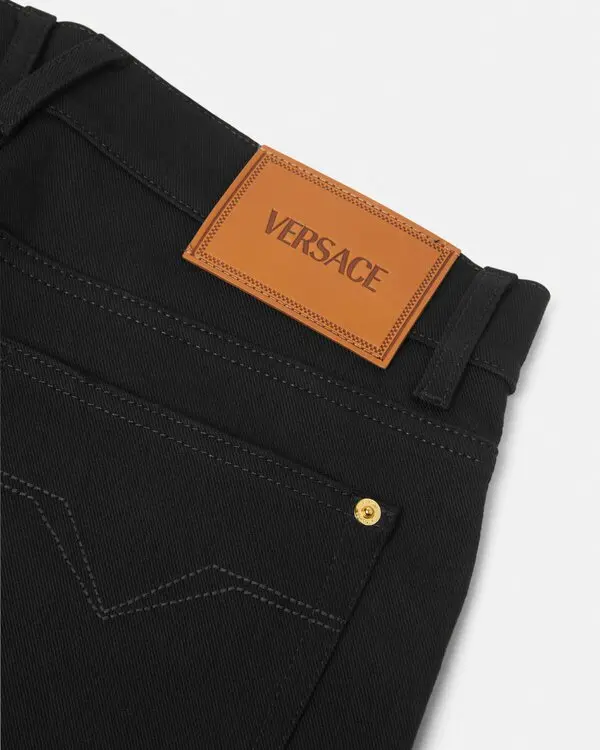 Versace Low-rise Straight-leg Jeans - Black