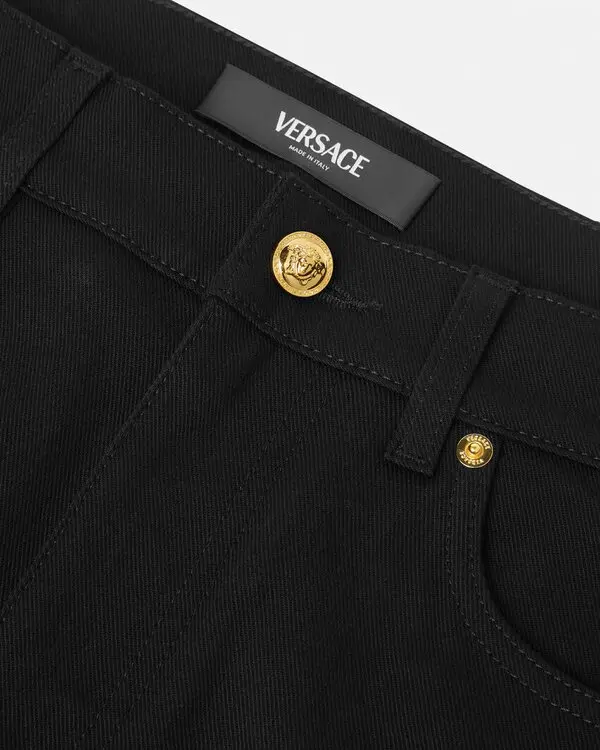 Versace Low-rise Straight-leg Jeans - Black
