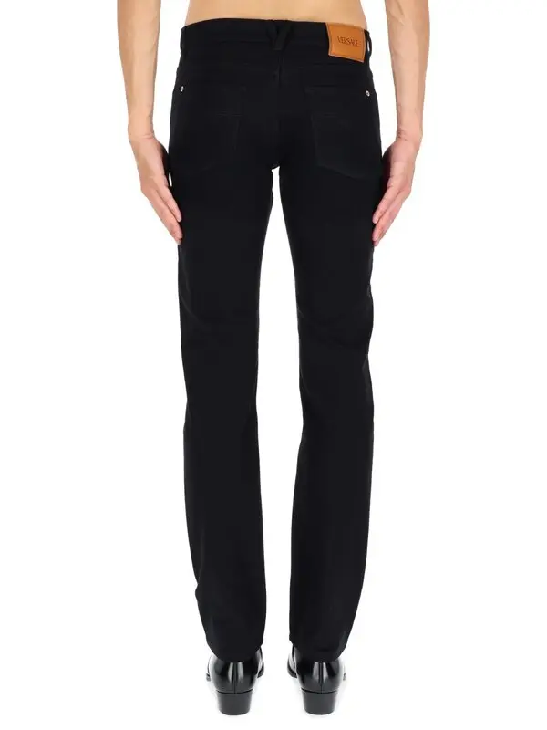 Versace Low-rise Straight-leg Jeans - Black