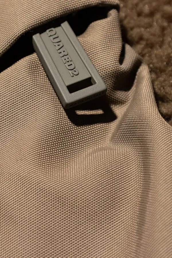 Dsquared2 Half-zip Fleece Hoodie - Brown