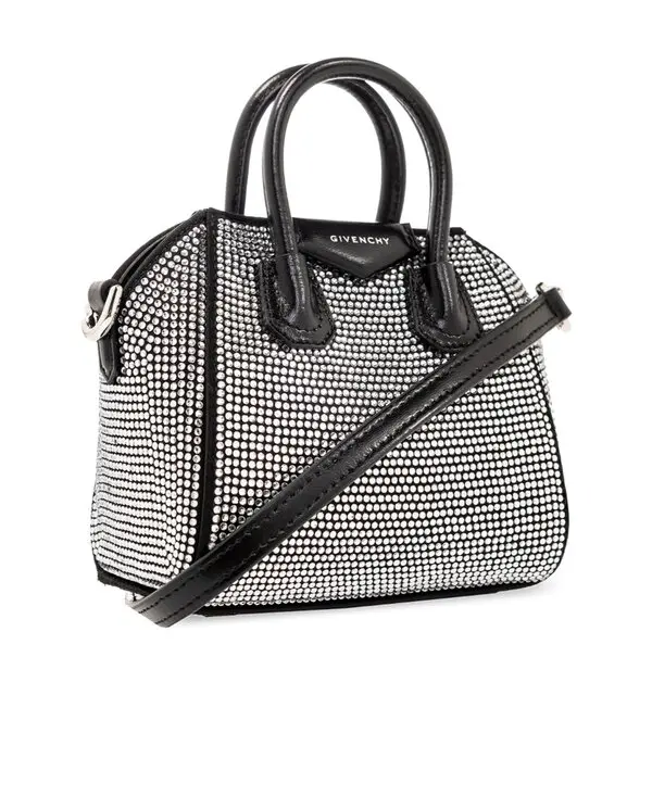 Givenchy Antigona Embellished Mini Top Handle Bag - Black