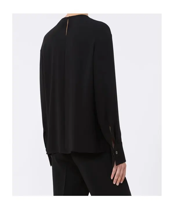 Max Mara Cady Blouse With Long Sleeves And Button Back Closure