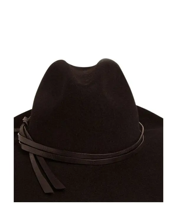 GOLDEN GOOSE Curved Wide Brim Fedora Hat