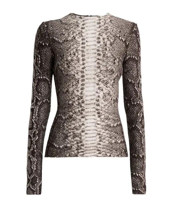 Gabriela Hearst Long-sleeved Snake Print Sweater