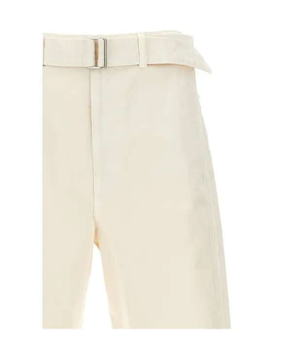 LEMAIRE Twisted Belted Straight-leg Trousers - White