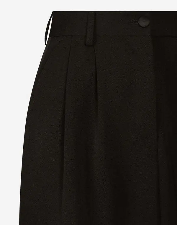 Dolce & Gabbana Calf-length Tuxedo Pencil Skirt - Black