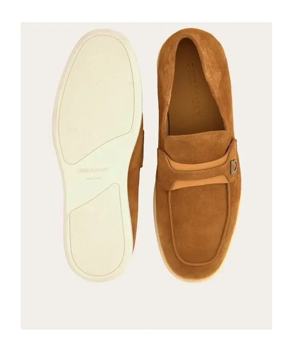 FERRAGAMO Gancini Loafers - Brown