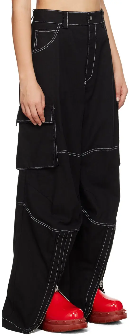 We11Done Contrast Stitch Biker Pants