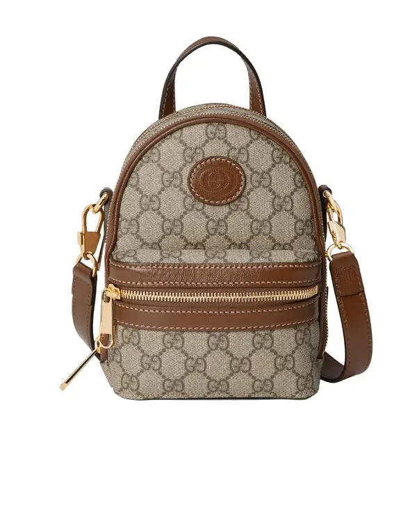 Gucci Interlocking G Canvas Backpack