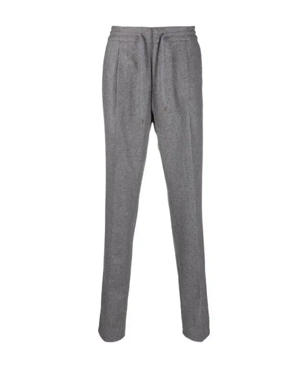 Brunello Cucinelli Pleated Drawstring Trousers - Gray