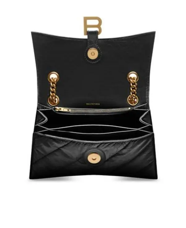 Balenciaga Crush Small Shoulder Bag - Black
