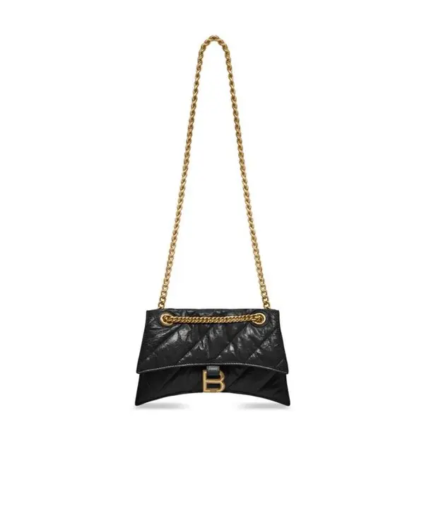 Balenciaga Crush Small Shoulder Bag - Black