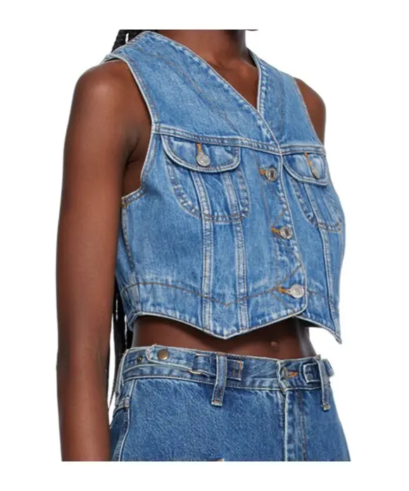 RE/DONE V-neck Denim Vest