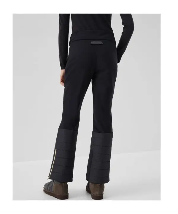 Brunello Cucinelli Padded Flare Pants With Beaded Embellishments