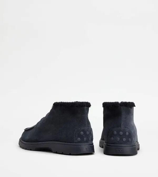 TOD'S Suede Shearling Lined Desert Boots