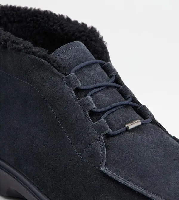 TOD'S Suede Shearling Lined Desert Boots