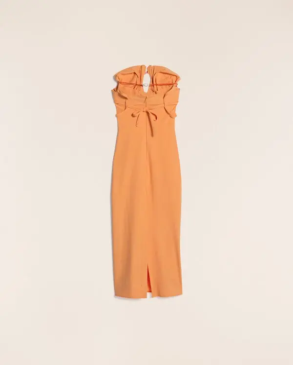 Jacquemus Lace Detail Strapless Midi Dress