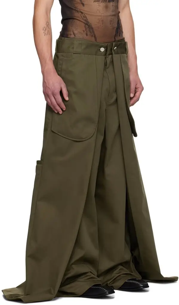 JEAN PAUL GAULTIER Low-rise Layered Wide-leg Pants