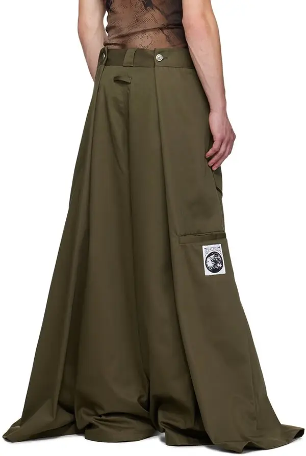 JEAN PAUL GAULTIER Low-rise Layered Wide-leg Pants