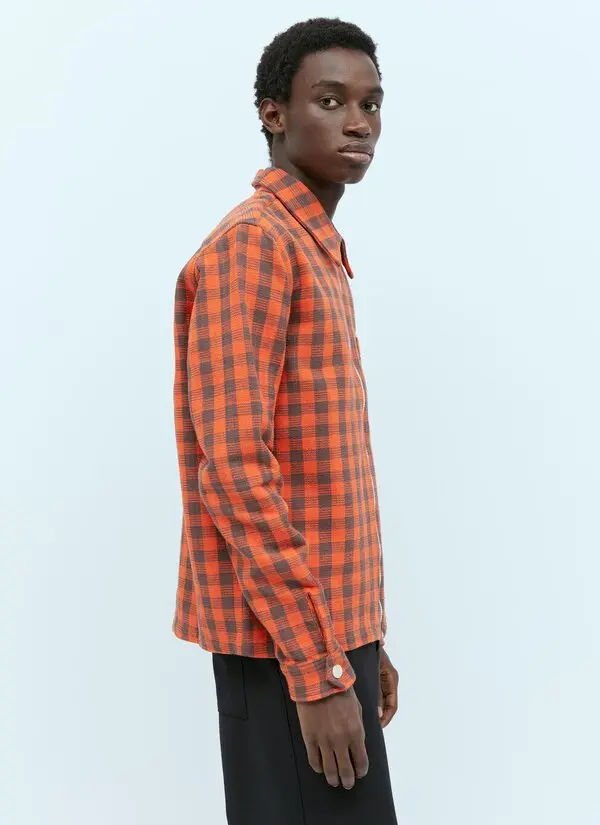 WALES BONNER Plaid Long Sleeve Zip Up Jacket