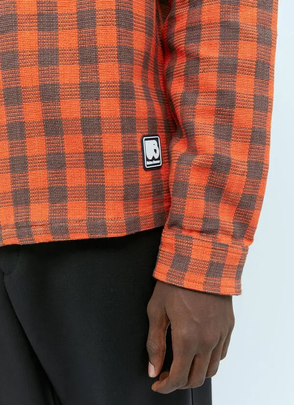 WALES BONNER Plaid Long Sleeve Zip Up Jacket