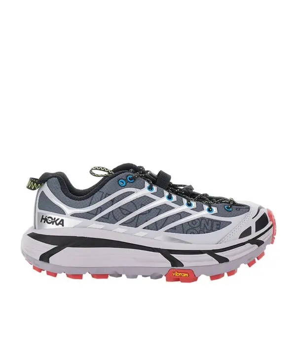 Hoka One One Round Toe Lace-up Sneakers - Grey