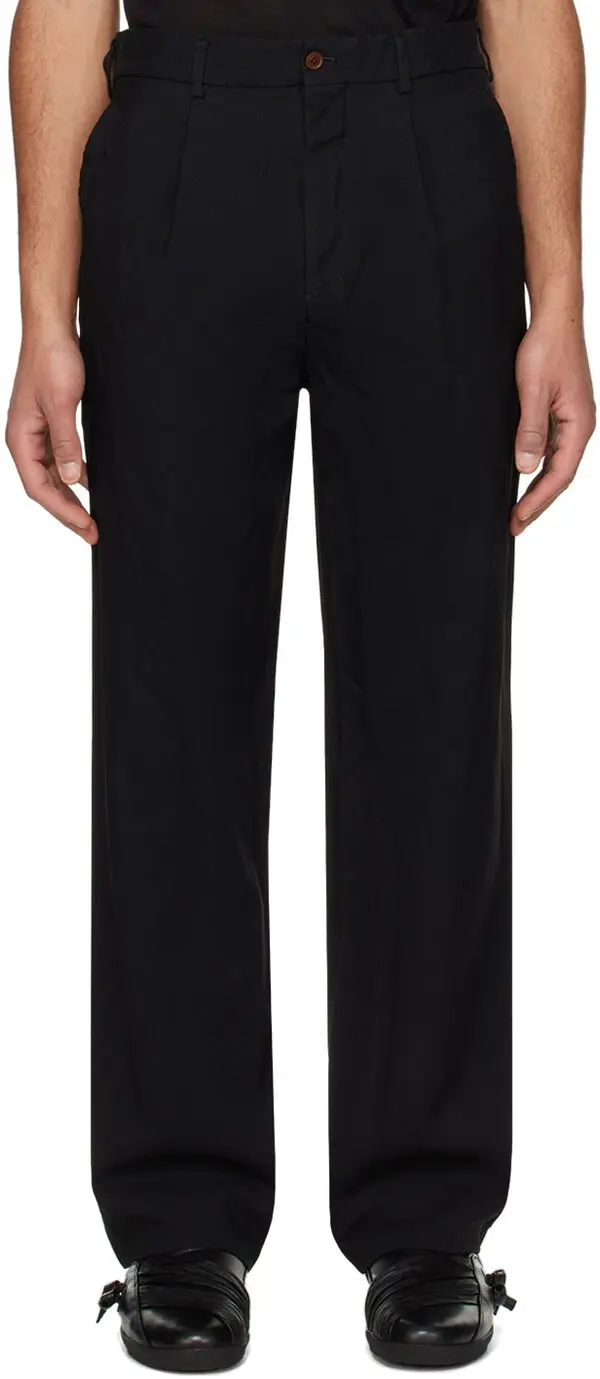 Comme Des Garçons Belt Loops Splicing Casual Pants