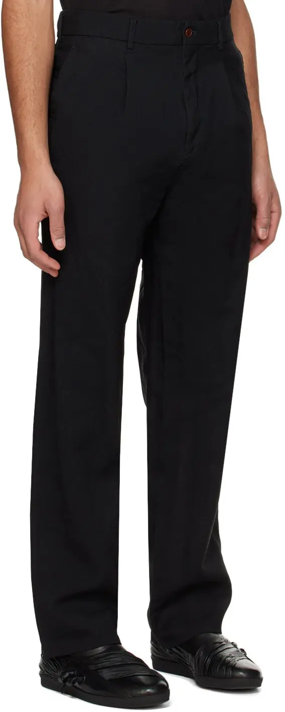 Comme Des Garçons Belt Loops Splicing Casual Pants