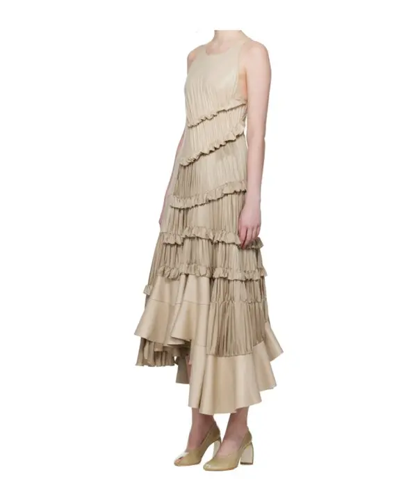 Tory Burch Liquid Jersey Ruffle Dress