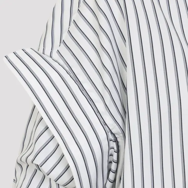 Balenciaga Tucked Short-sleeve Shirt - White/blue