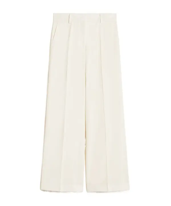 Max Mara Loose-fit Straight Leg Trousers - White