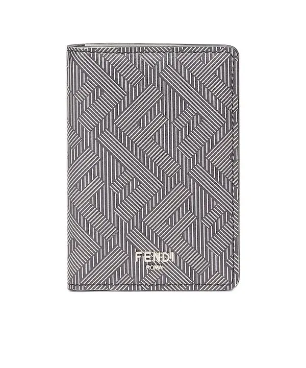 Fendi Shadow Compact Bi-fold Card Holder - Grey