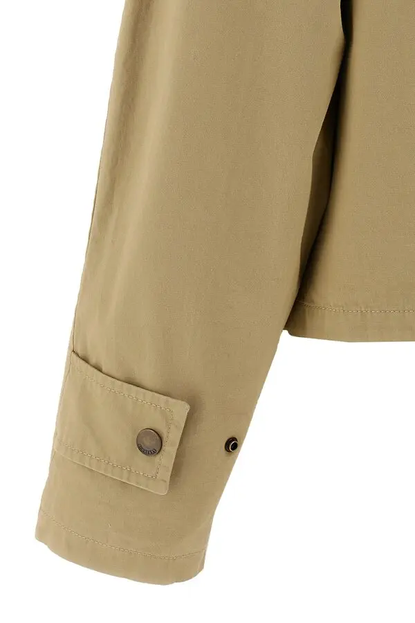 Burberry Rib Velvet Collared Cropped Jacket