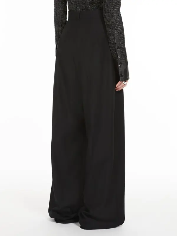 Sportmax Kien Belted Wide Leg Pants - Black