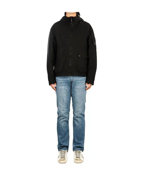 C.P. COMPANY Zipper Casual Jacket With Hood - Black