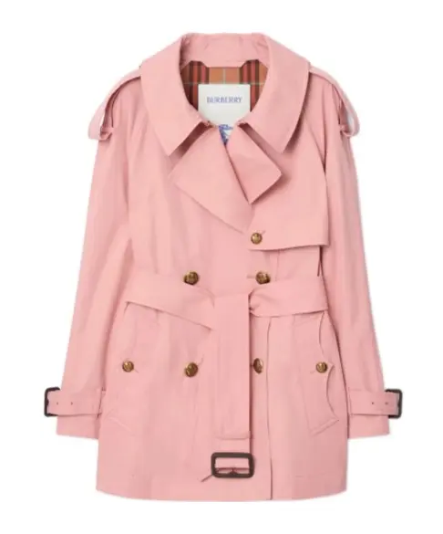 Burberry Short Lightweight Fitzrovia Trench Coat - Pink