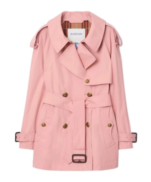 Burberry Short Lightweight Fitzrovia Trench Coat - Pink