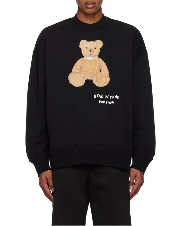 Palm Angels Bear In Mind Crewneck Sweatshirt - Black-brown