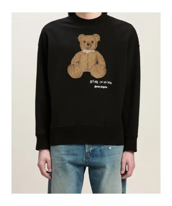 Palm Angels Bear In Mind Crewneck Sweatshirt - Black-brown