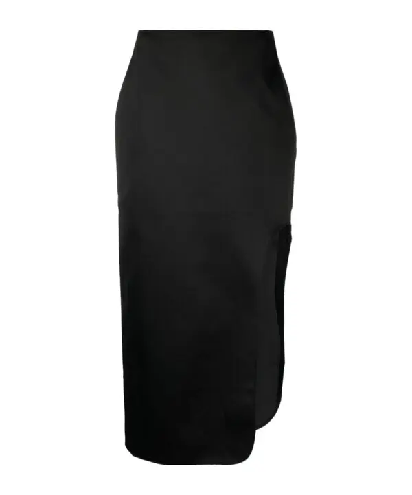 BY MALENE BIRGER Mid-rise Slit-detailed Skirt - Black
