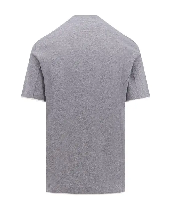 Brunello Cucinelli Layered-effect Crewneck T-shirt - Grey