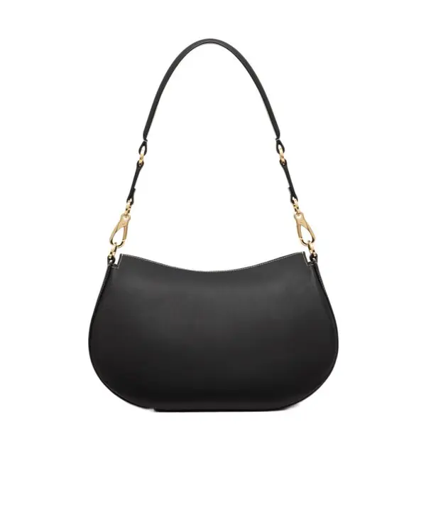 Valentino Garavani Vlogo Foldover Shoulder Bag - Black