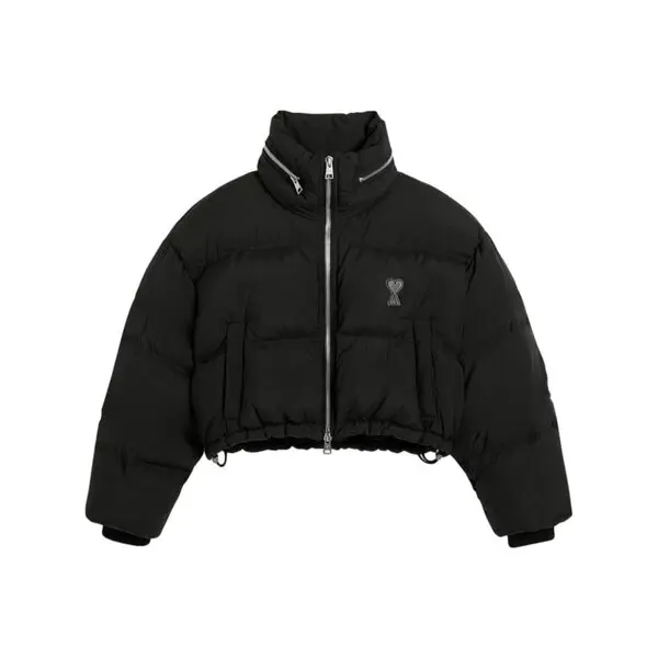 AMI Paris De Coeur Down Jacket - Black
