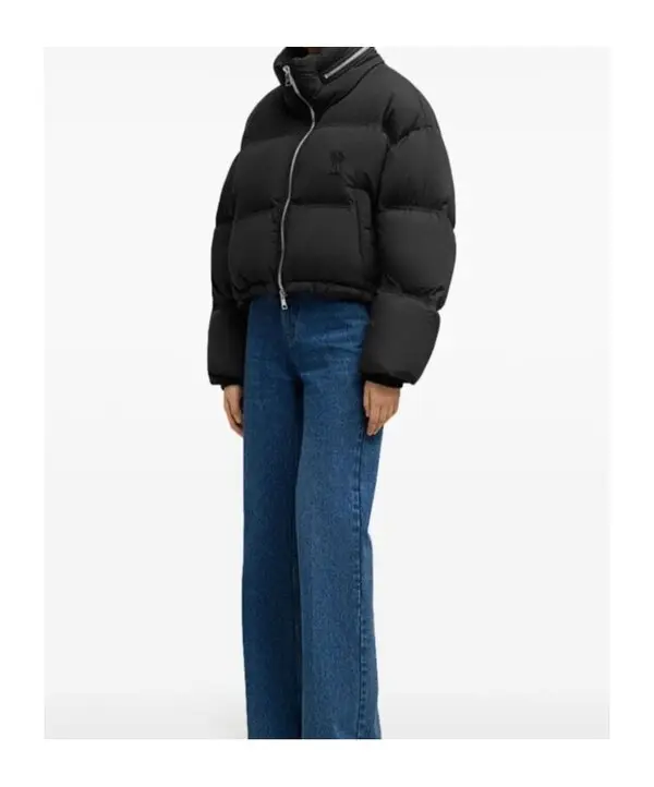 AMI Paris De Coeur Down Jacket - Black