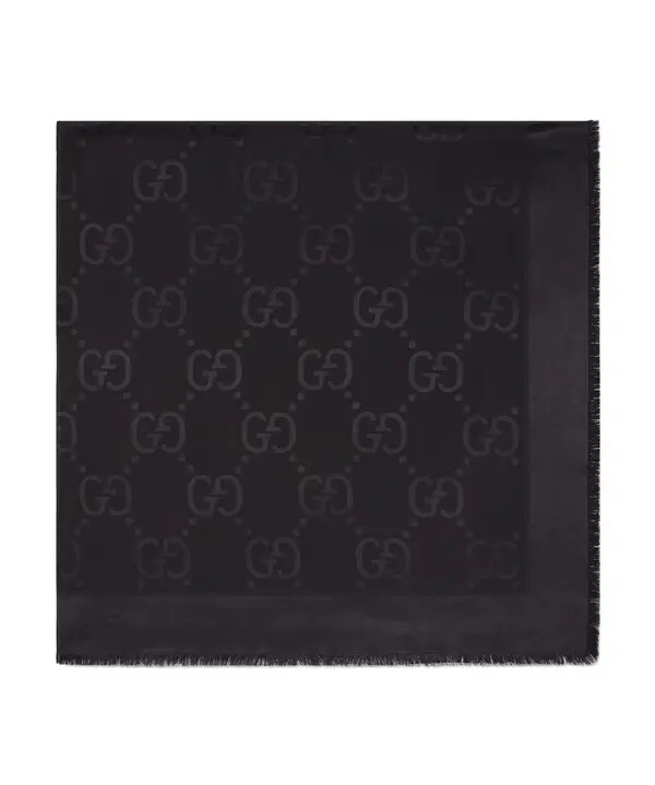Gucci Gg Jacquard Shawl